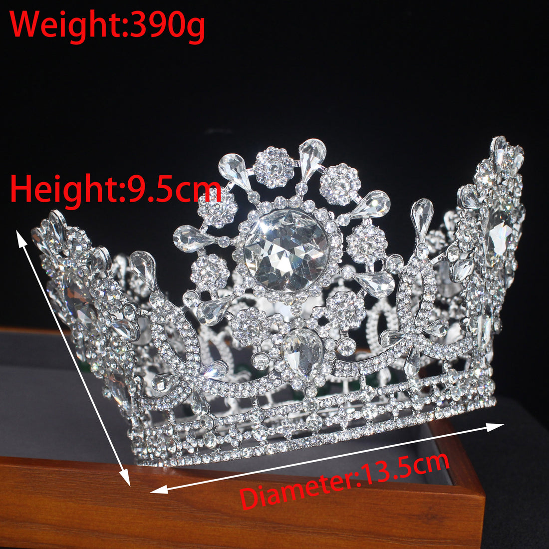 Royal Crystal King Queen Full Round Crown Colorful Crystal – TulleLux ...