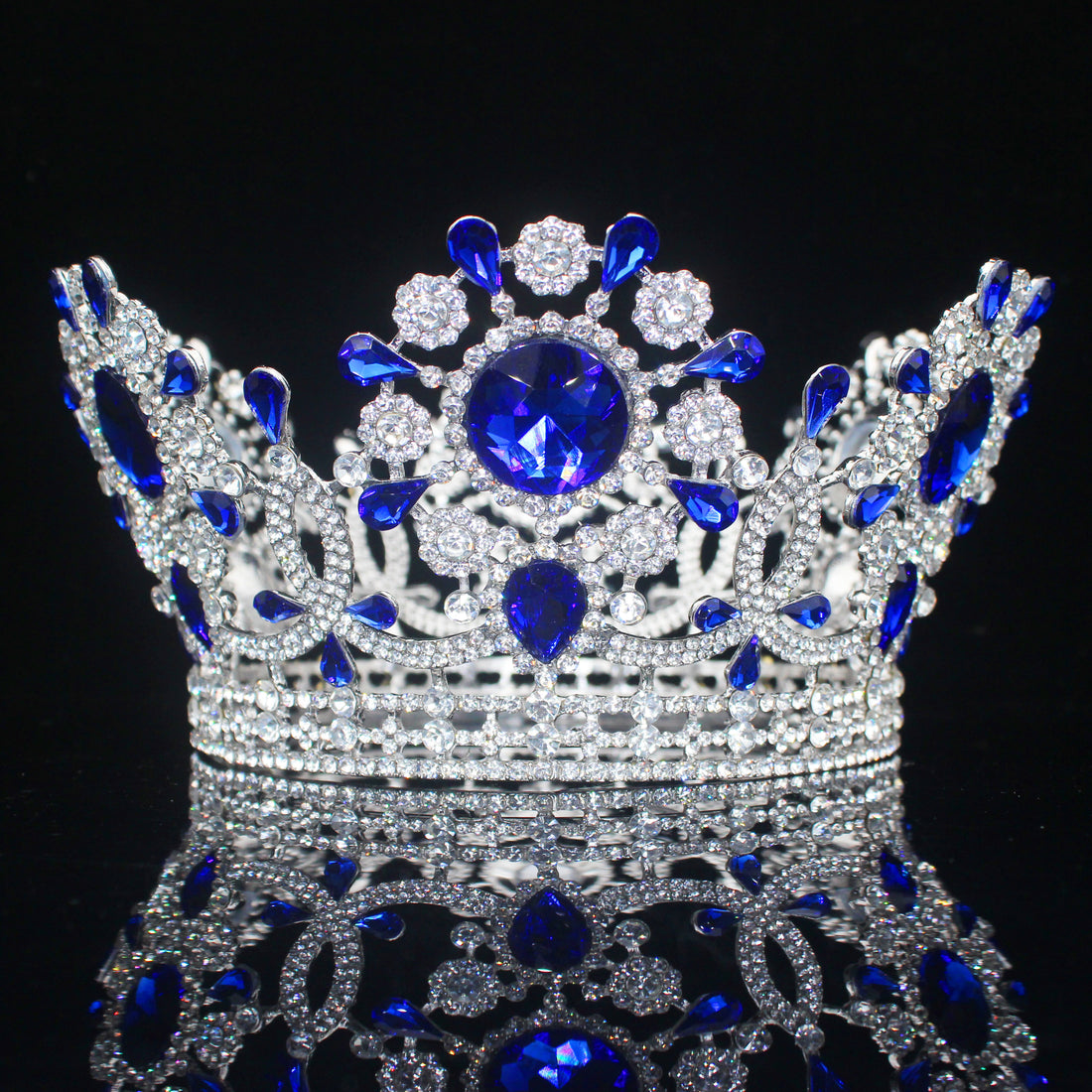 Royal Crystal King Queen Full Round Crown Colorful Crystal – TulleLux ...
