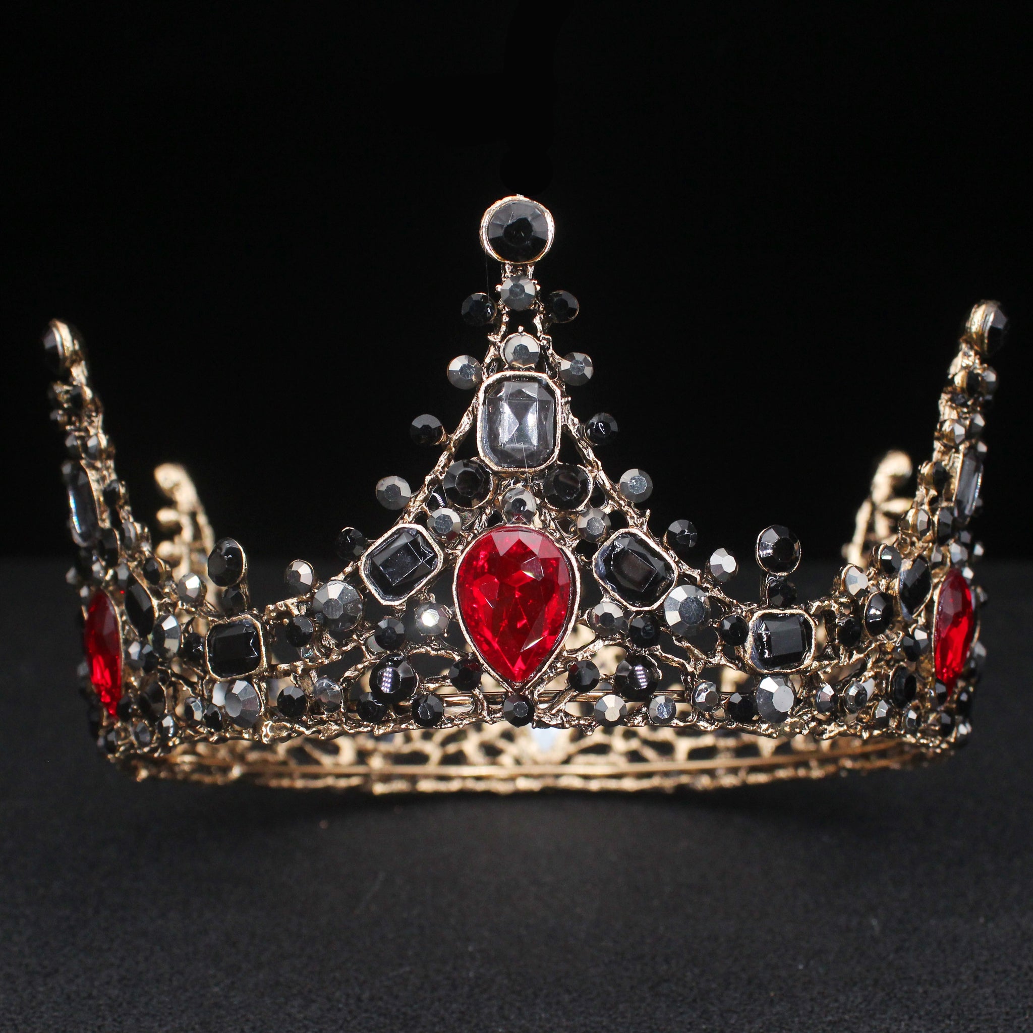 Royal Crystal King Queen Full Round Crown Colorful Crystal – TulleLux ...